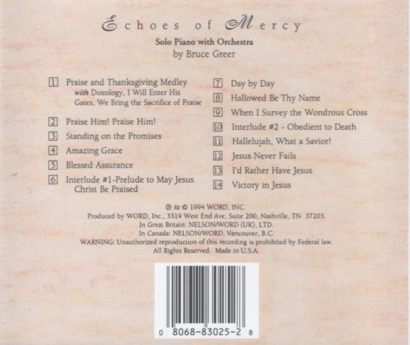 Bruce Greer - Echoes Of Mercy (1994)