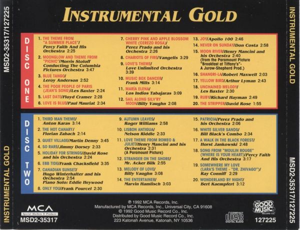 Various - Instrumental Gold (Discs 1 & 2) (1992)